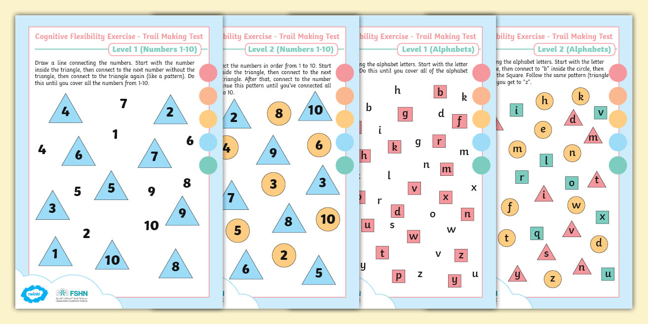 Cognitive Flexibility Exercise - Trail Making Test