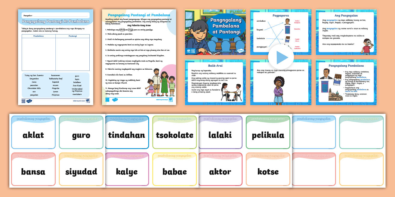 Grade 1: Pangngalang Pantangi at Pambalana Resource Pack | Grade 1 | Twinkl