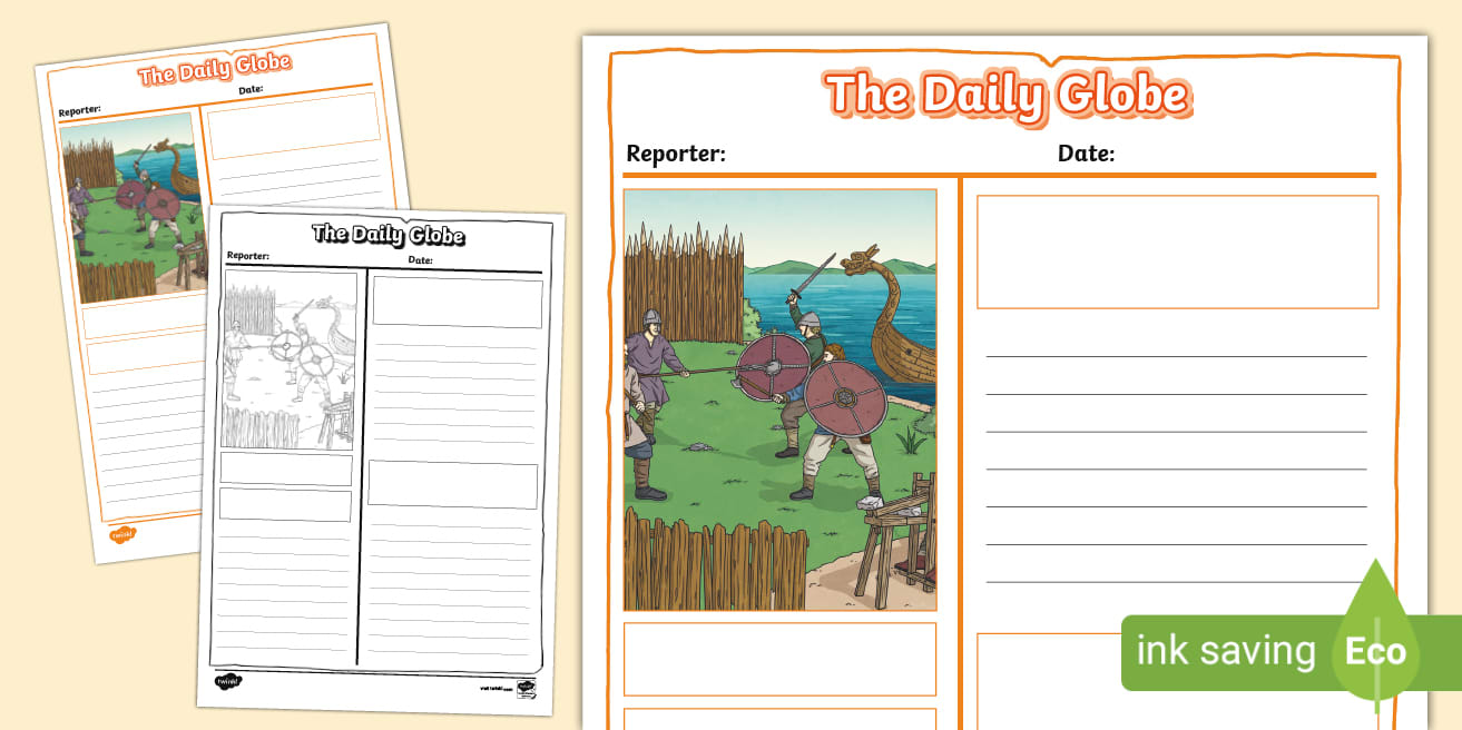 Vikings Newspaper Report Worksheet