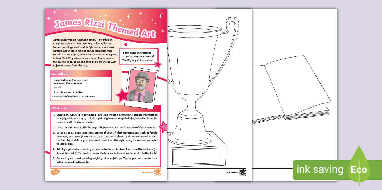 KS2 James Rizzi Themed Art Activity