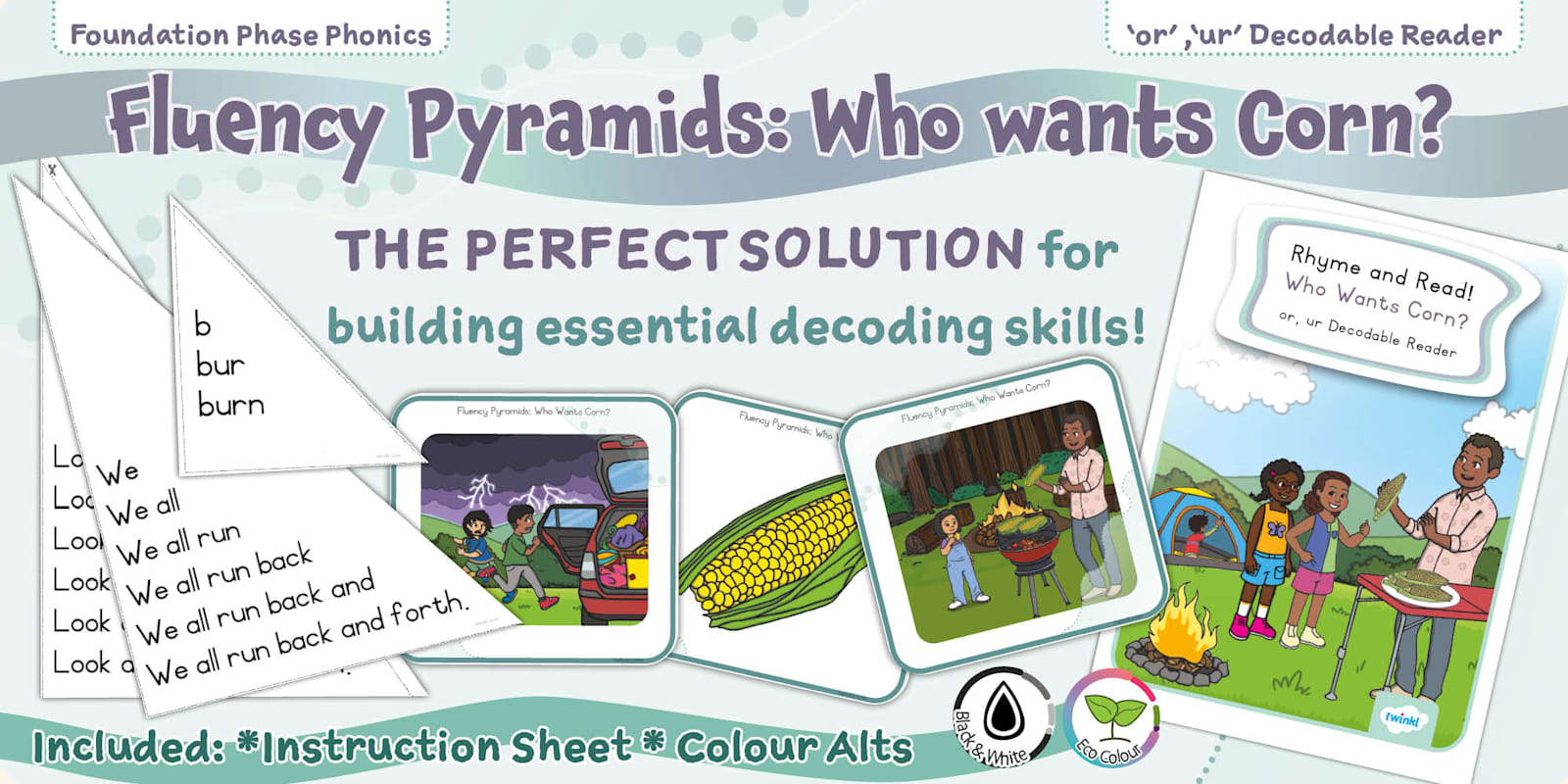 Foundation Phase Phonics - or, ur Decodable Readers - Fluency Pyramids ...