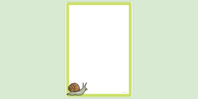Simple Blank Snail Page Border