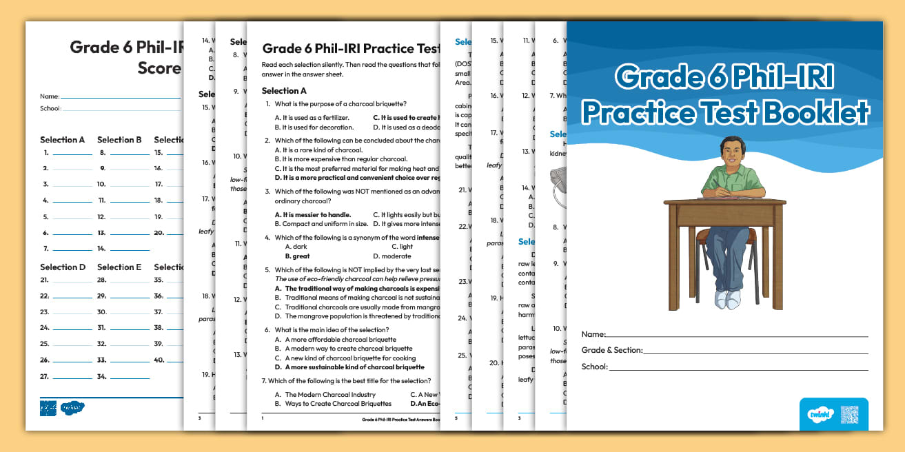 Grade 6 Phil-IRI Practice Test Booklet