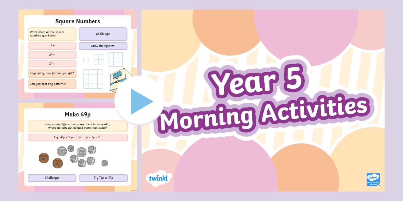 Year 5 Morning Activities