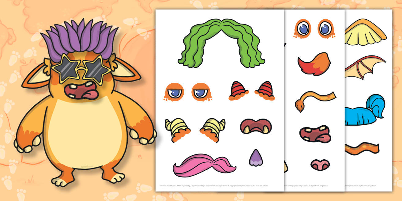 Create a Baby Monster | Cut-and-Stick Activity | Twinkl KS1