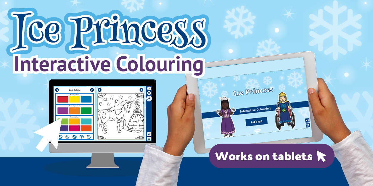 Ice Princess Interactive Colouring
