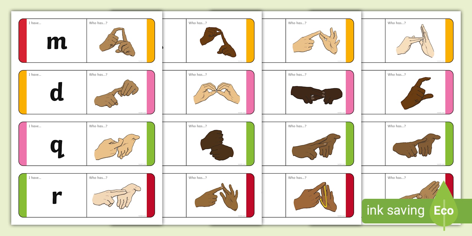 British Sign Language Alphabet Loop Card Activity