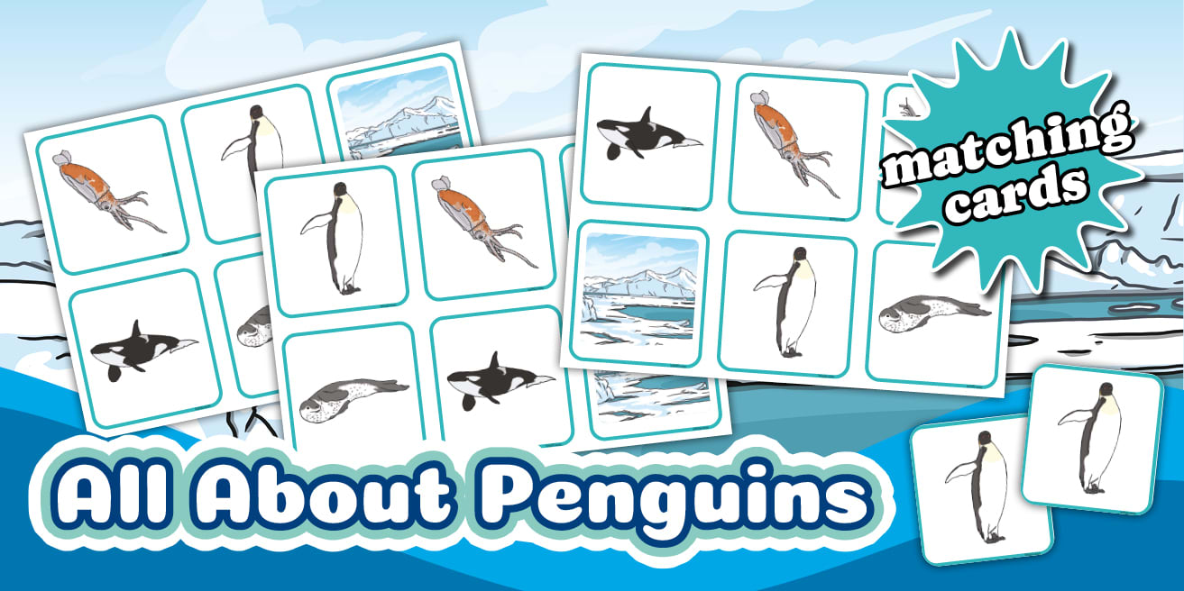 All About Penguins Matching Cards
