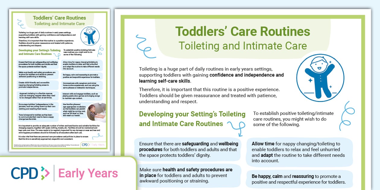 Toddler Routines - Intimate Care Poster for Early Years