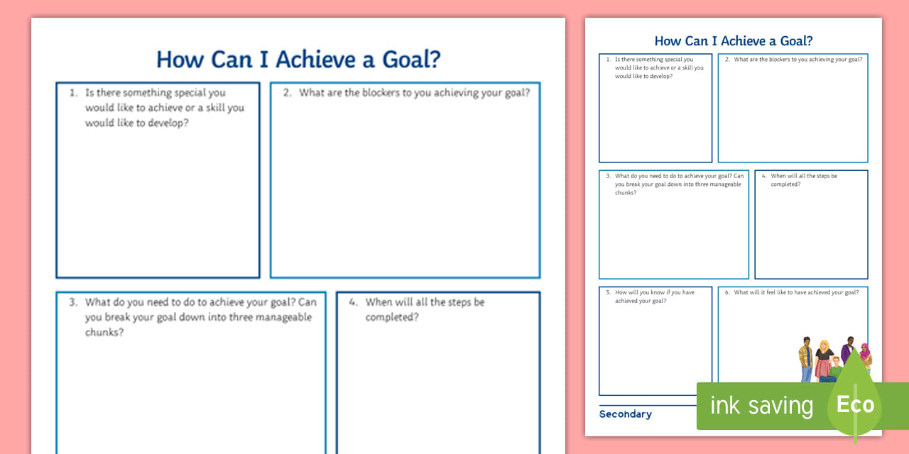 How Can I Achieve a Goal? Worksheet - young people, goals, talents ...
