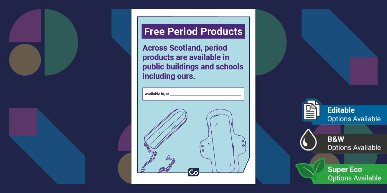 Free Period Products Display Poster