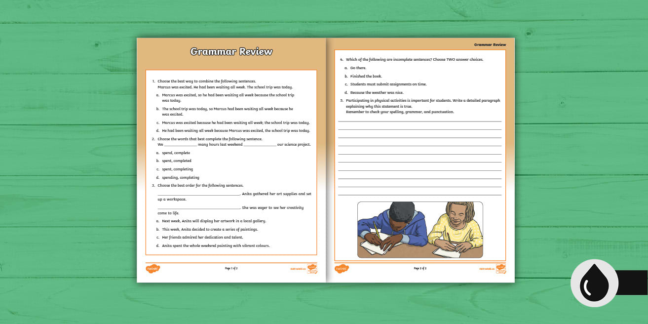 EQAO Grade 6 Literacy Prep Worksheet 2