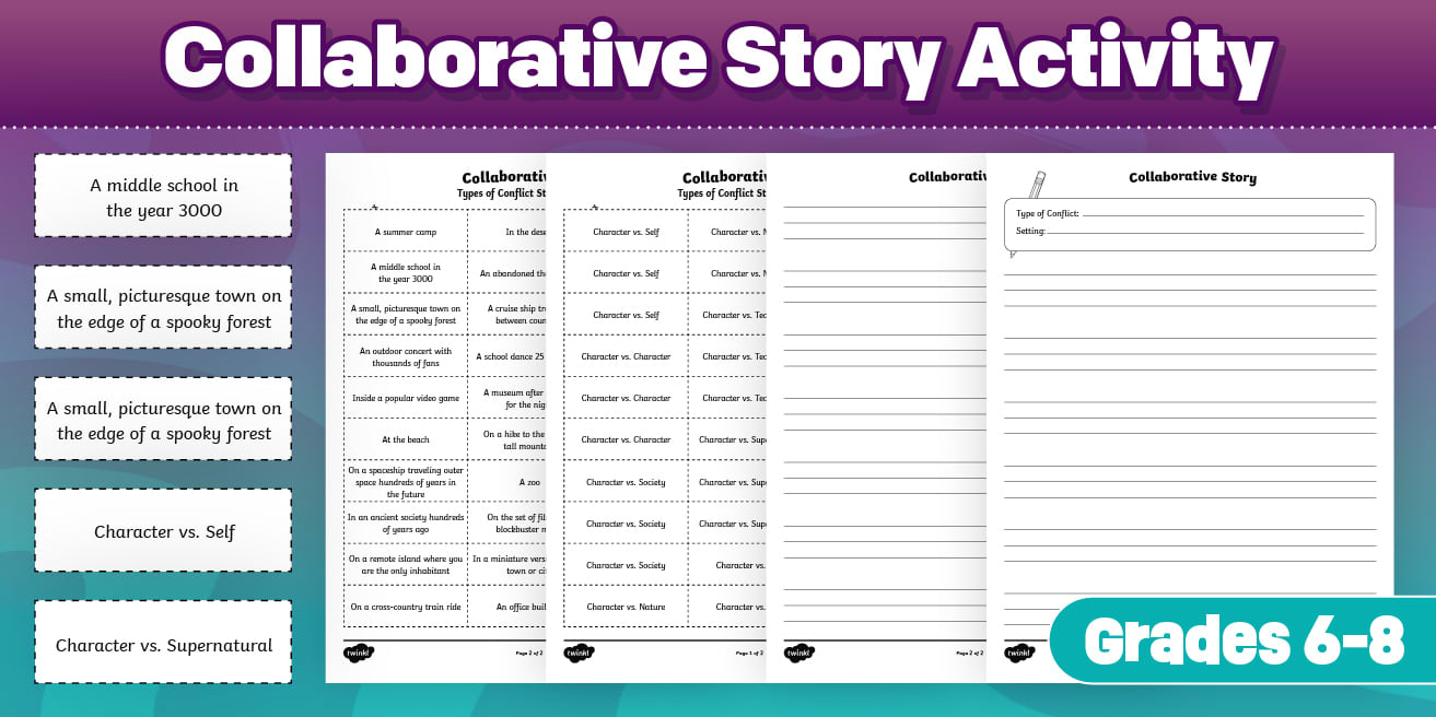 Collaborative Story Activity for 6th-8th Grade