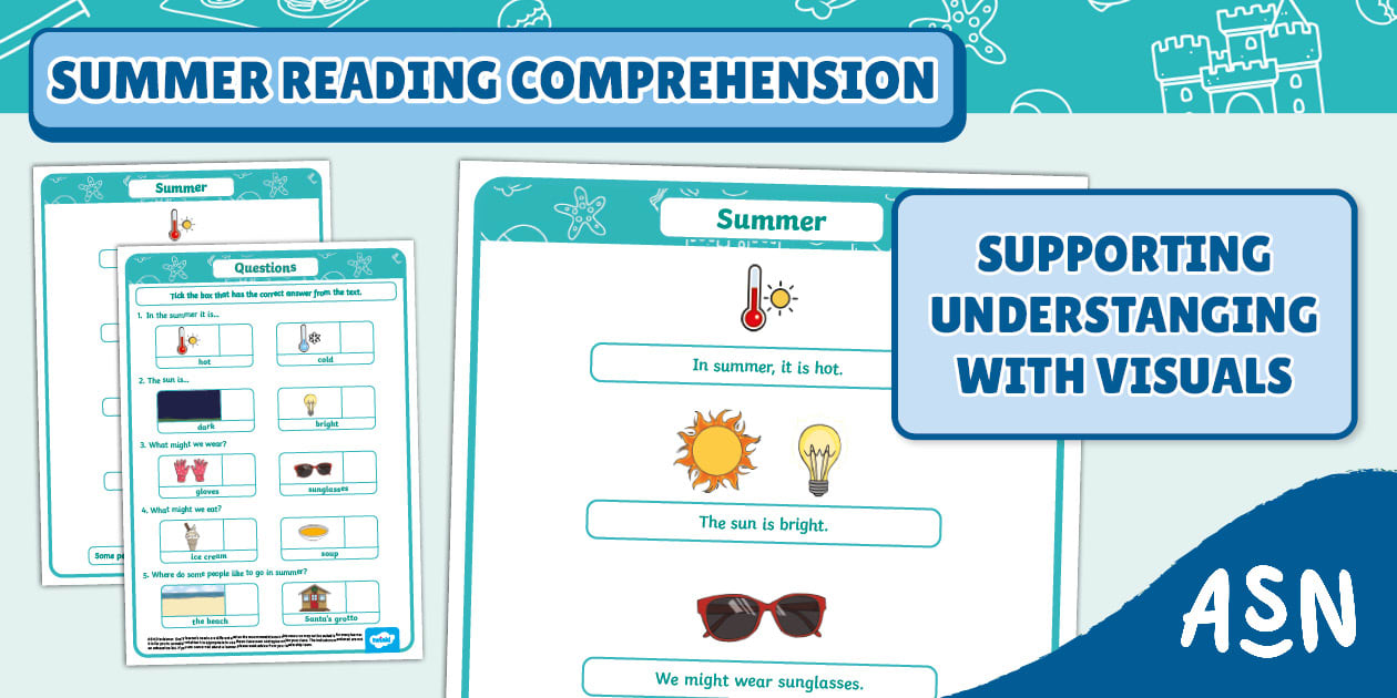 Summer Reading Comprehension with Visual Supports