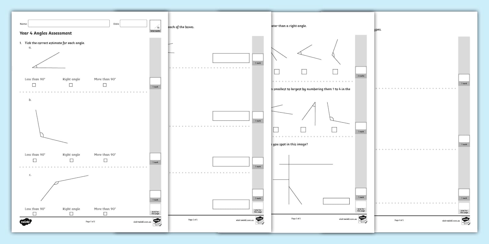 Year 4 Angles Assessment
