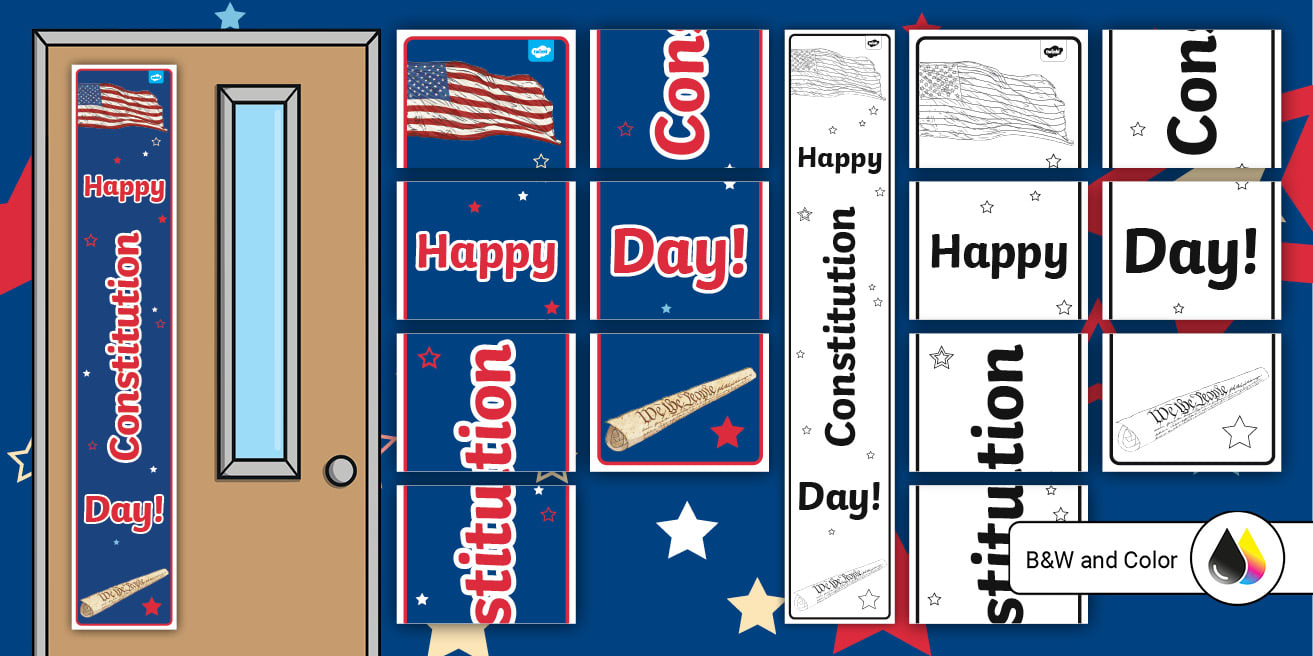 Happy Constitution Day! Vertical Banner