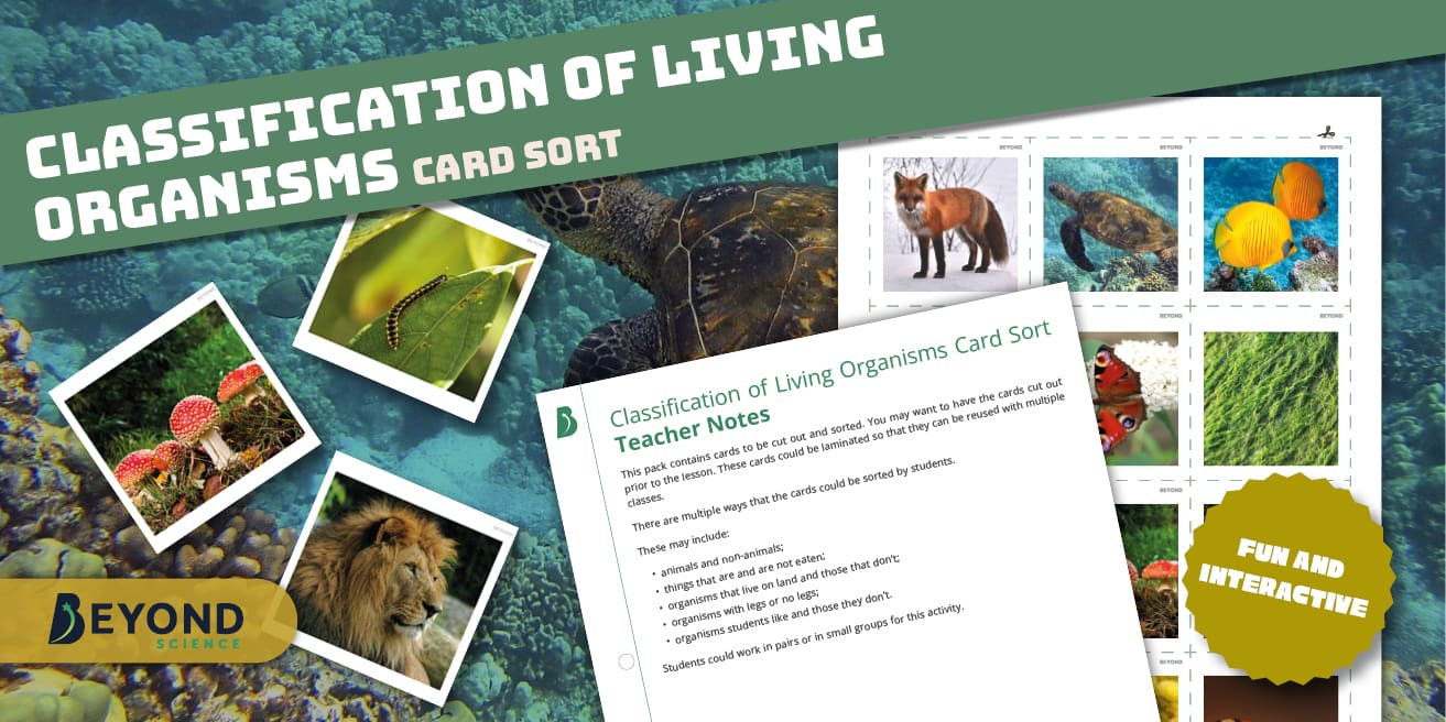 Classification of Living Organisms Card Sort