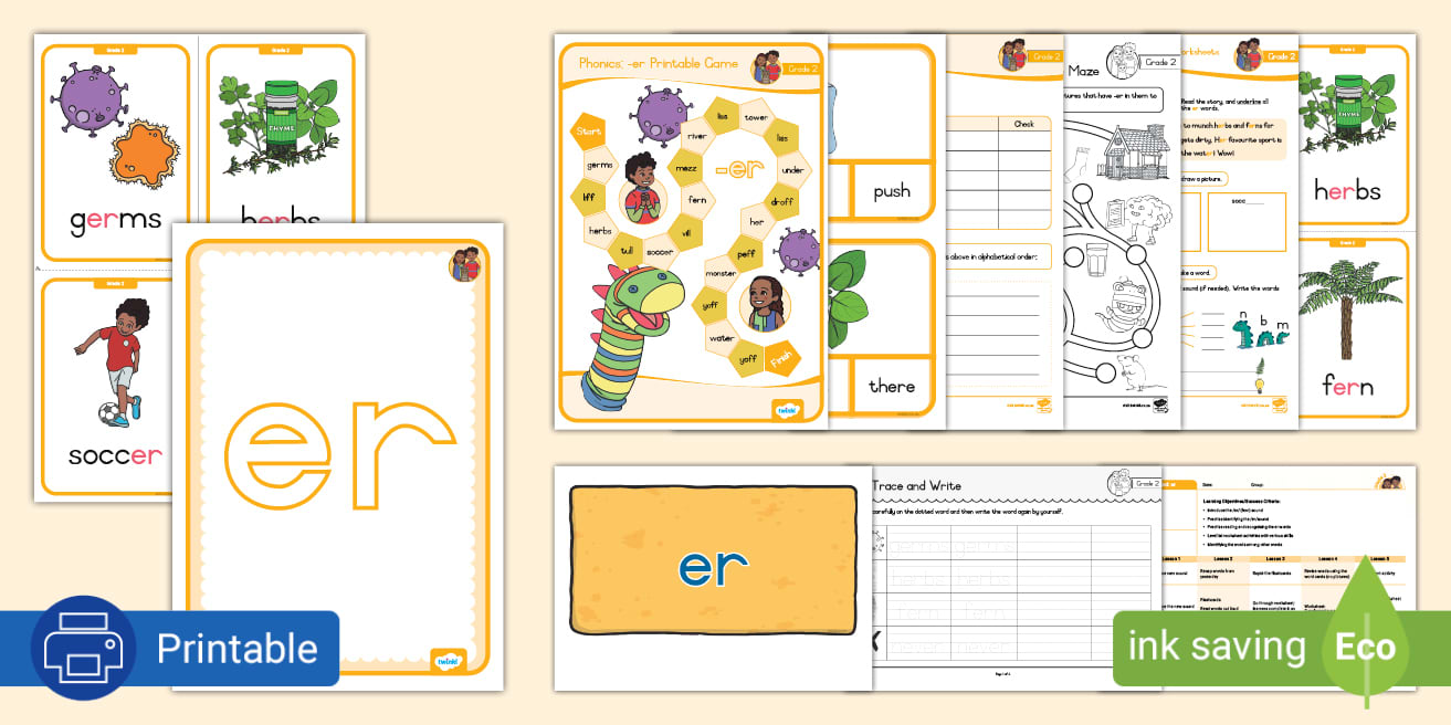 Grade 2 Phonics Pack -er