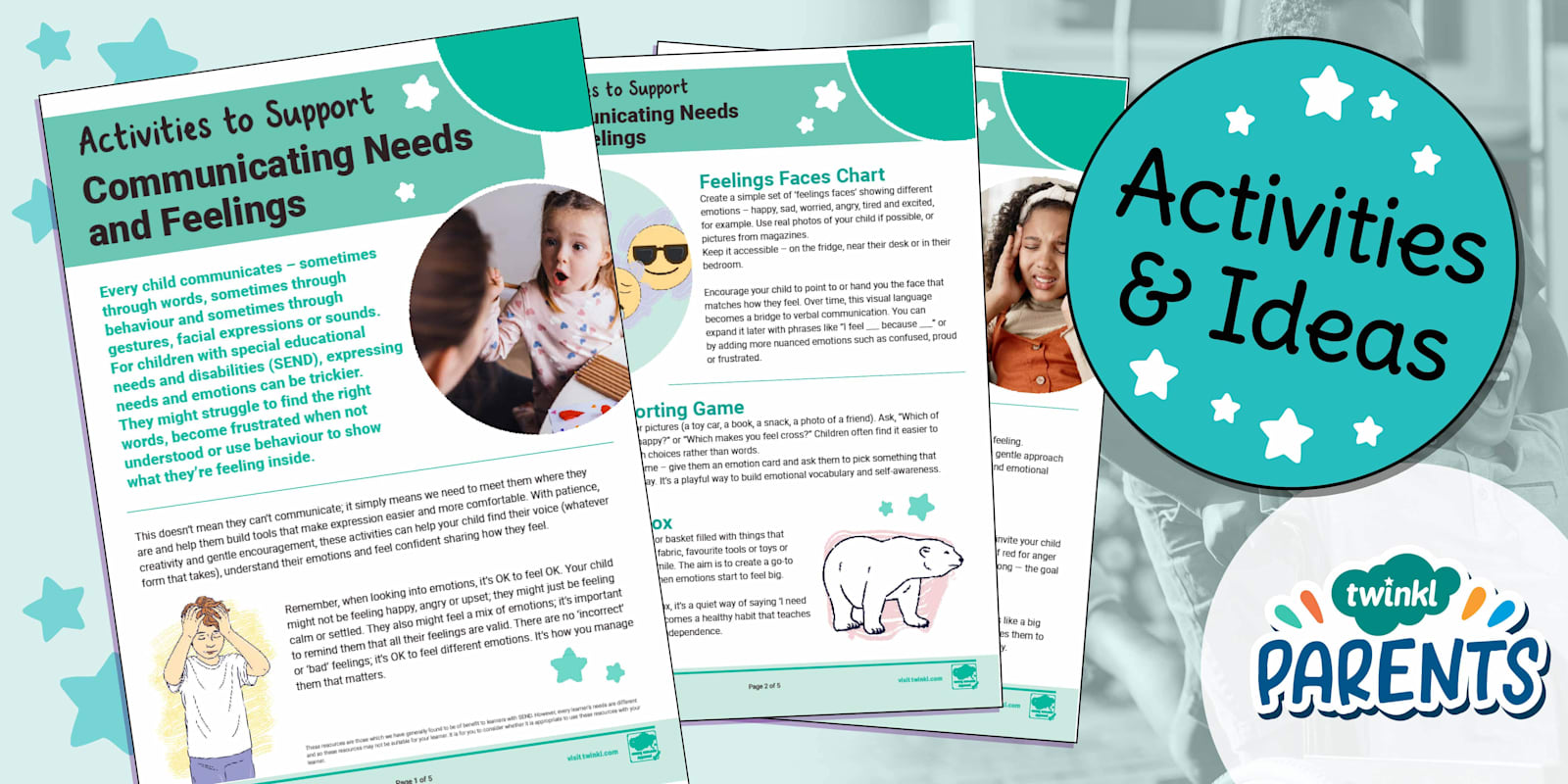 Activities to Support Communicating Needs and Feelings