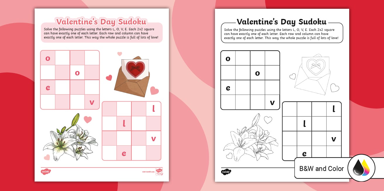 Valentine’s Day Sudoku Activity | Resources | Twinkl USA