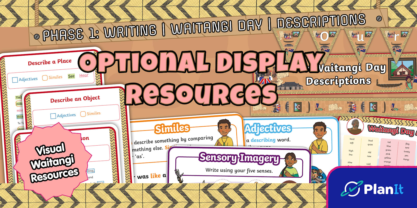 Phase 1 Writing: Waitangi Day: Descriptions Optional Display Resources
