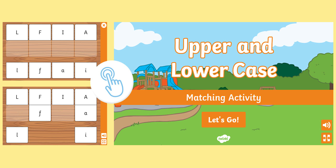 Upper and Lower Case Interactive Matching Activity