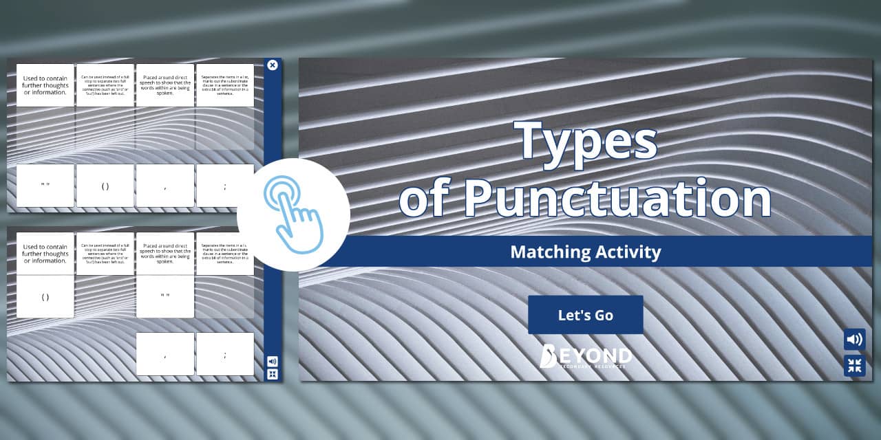 Types of Punctuation Matching Activity