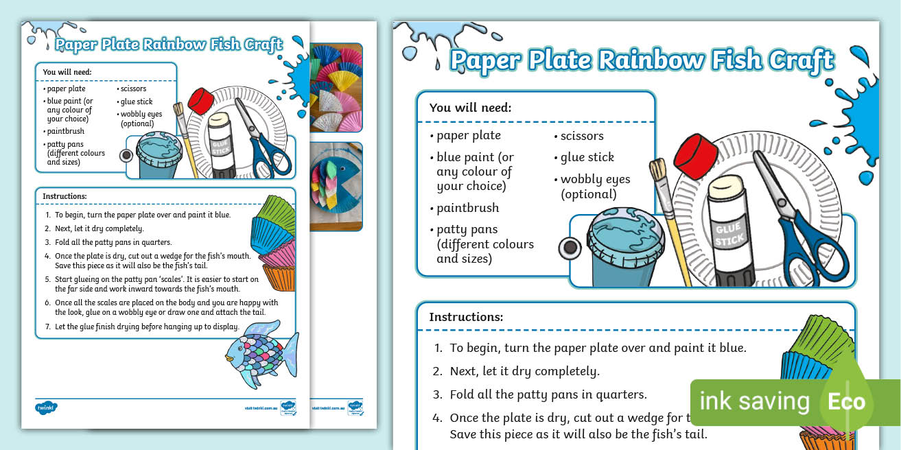 Paper Plate Rainbow Fish Craft