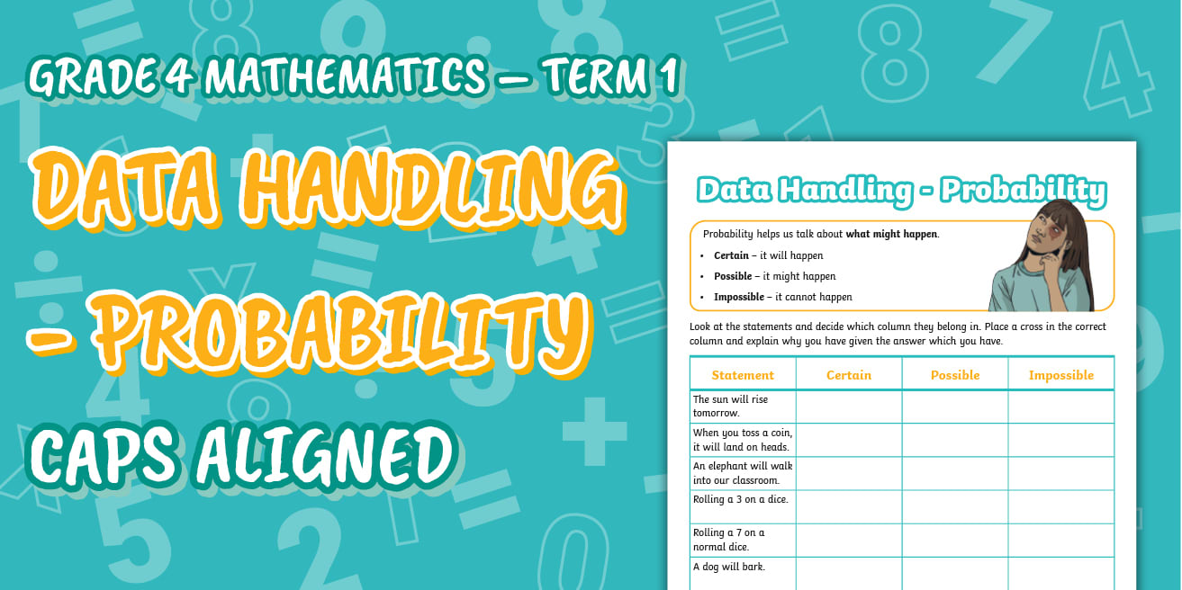 Grade 4 Mathematics – Term 1 - Probability – Activity Sheet (CAPS Aligned)