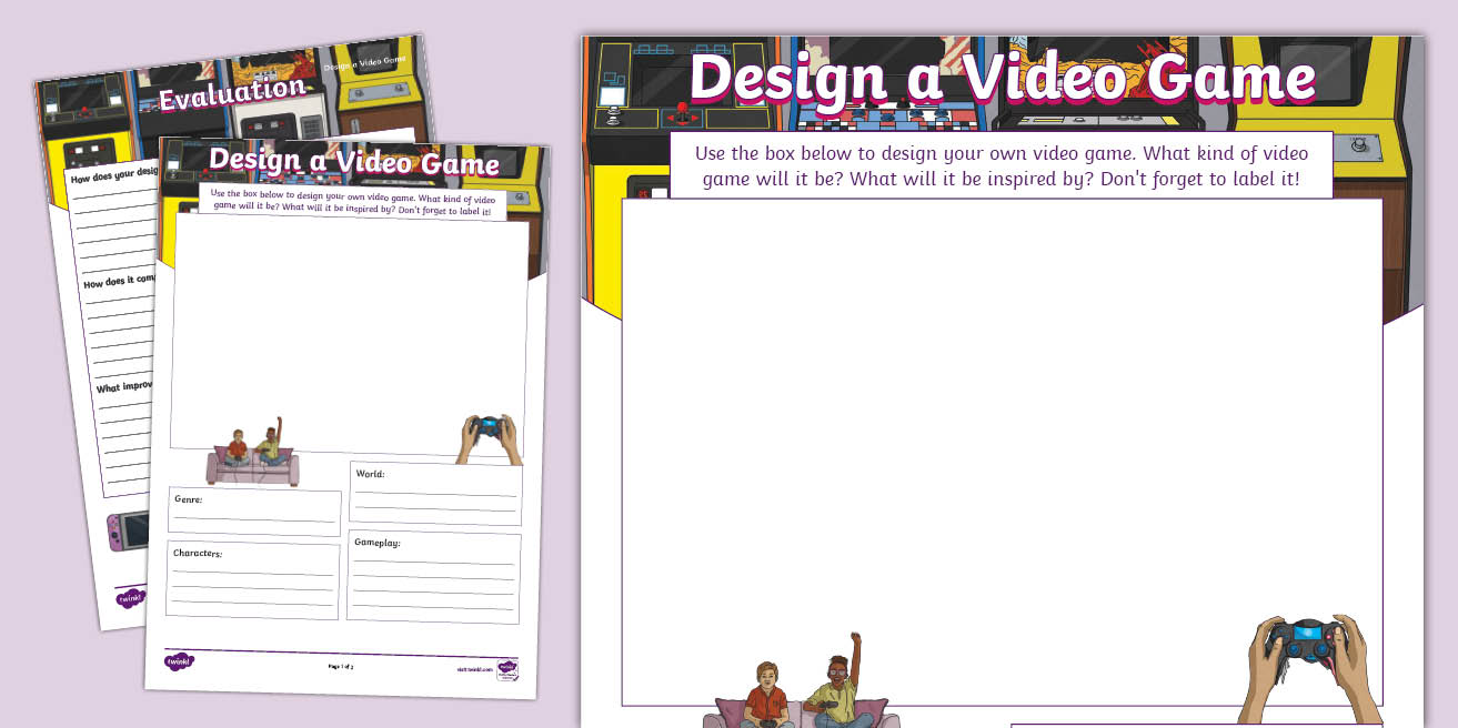 Design a Video Game Worksheet