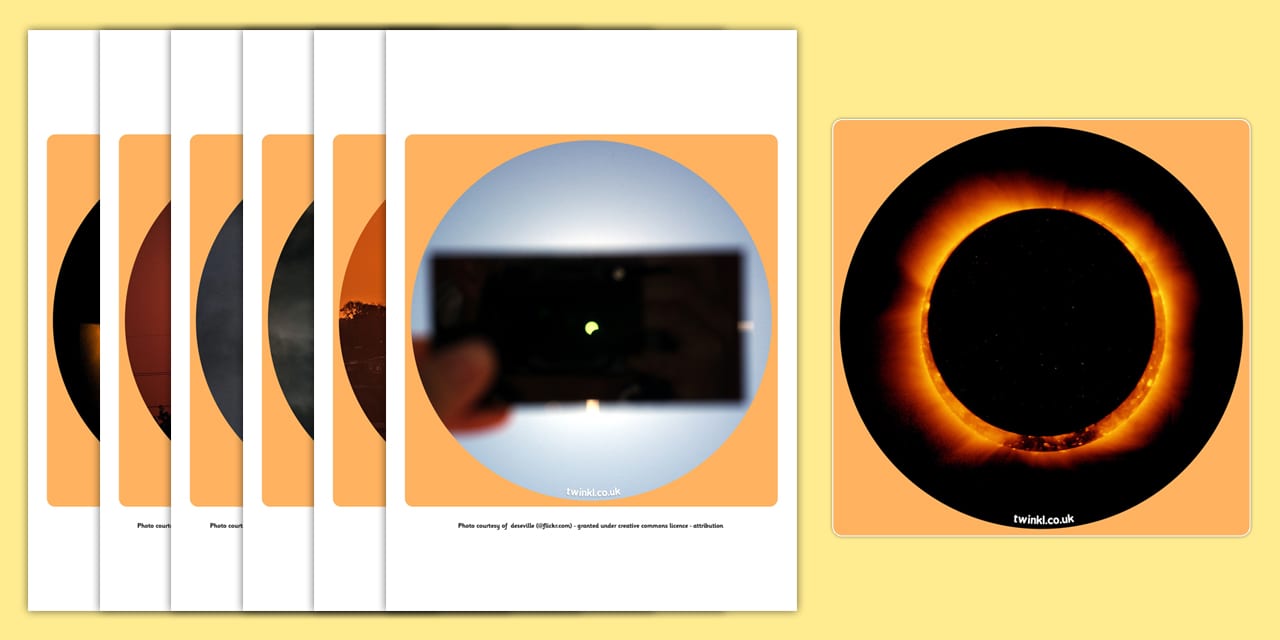 Solar Eclipse Display Photo Cut Outs - solar eclipse, sun, cutout