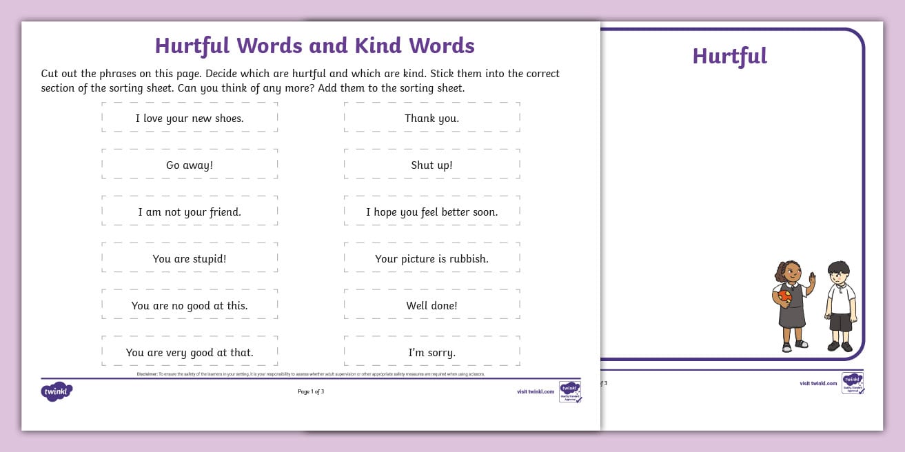 Words From Empathy | Hurtful Words | Kind Words | Twinkl KS1