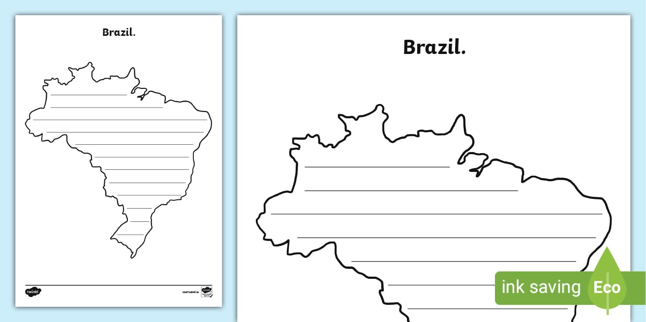 Brazil Writing (Shape Activity Sheet) Senior Classes
