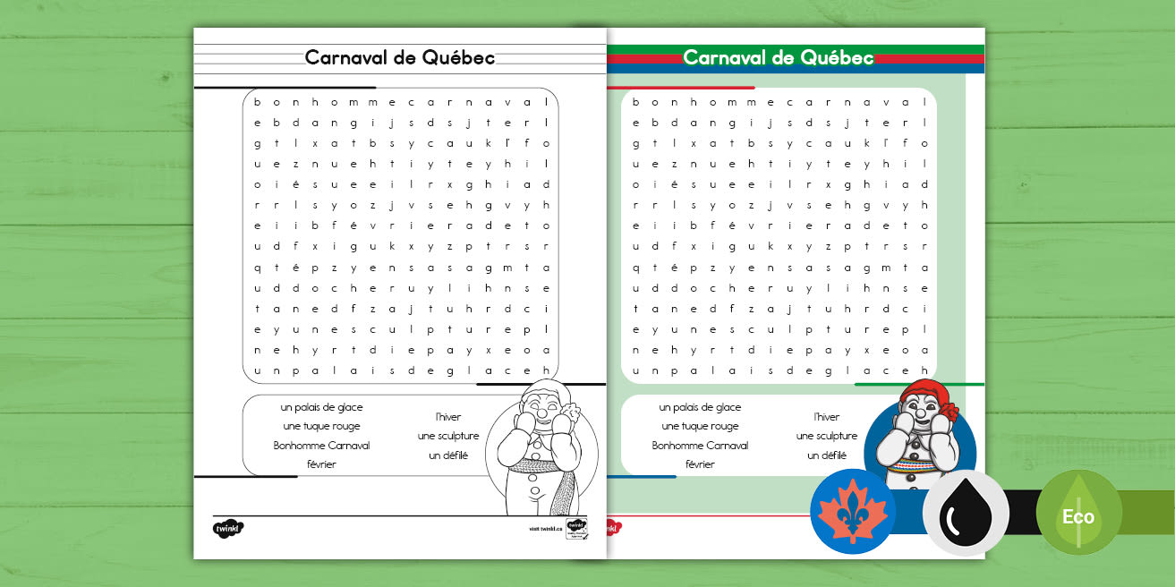 Mots Cachés Carnaval | Twinkl CA
