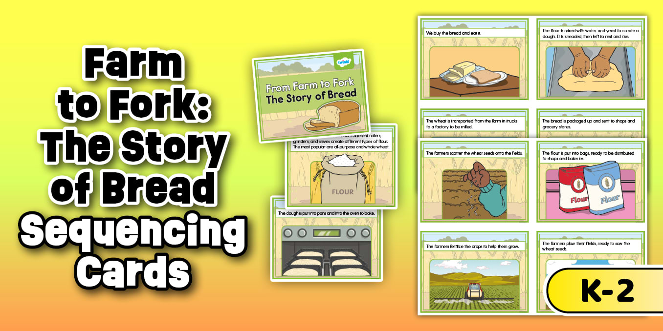 Farm to Fork: The Story of Bread Sequencing Cards