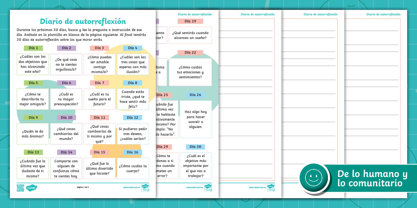 Cuadernillo: Diario de autorreflexión