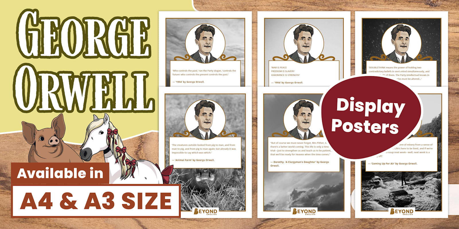 George Orwell Display Posters