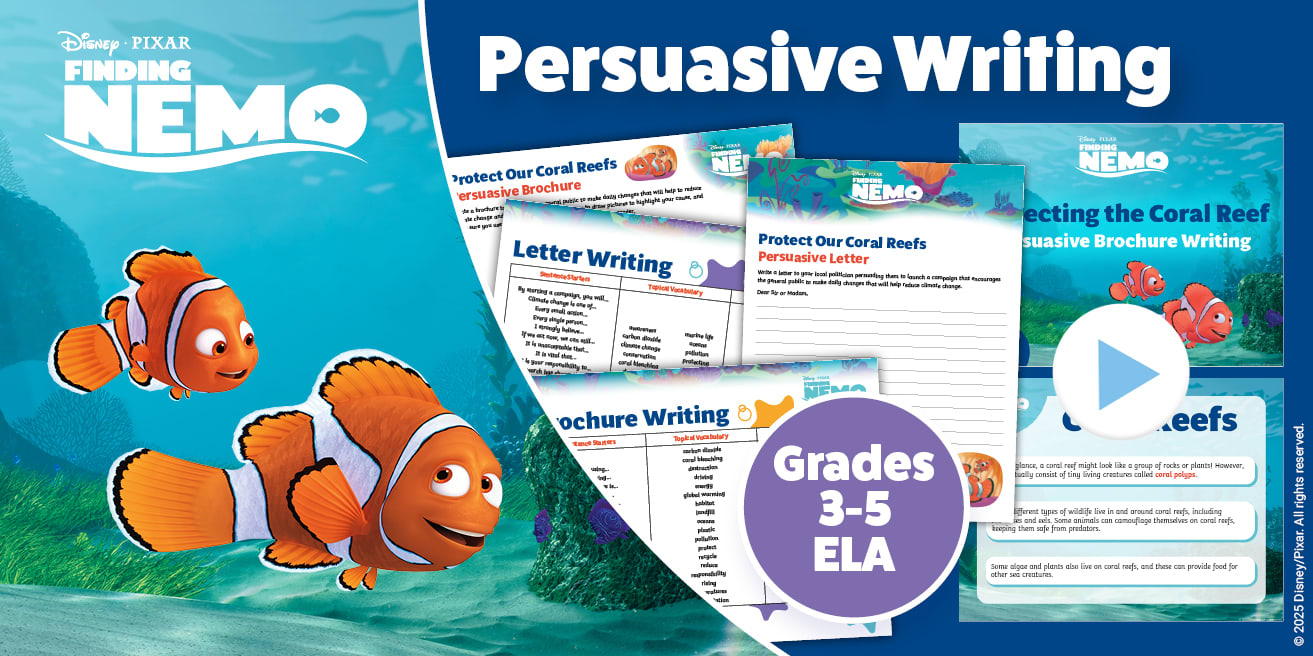 Finding Nemo: Persuasive Writing Lesson Pack