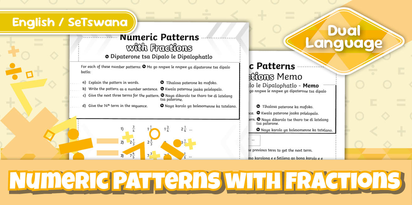 Grade 7 Maths-Term 1-Numeric Patterns with Fractions-English/Setswana ...