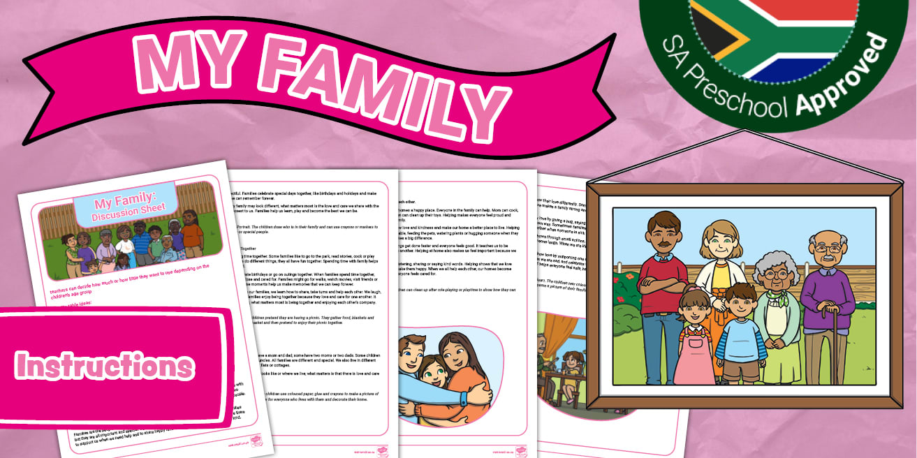 Preschool: My Family: Discussion Sheet
