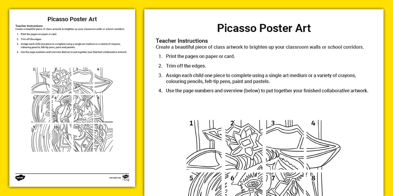 Pablo Picasso Poster Art Resource - KS1 - Twinkl