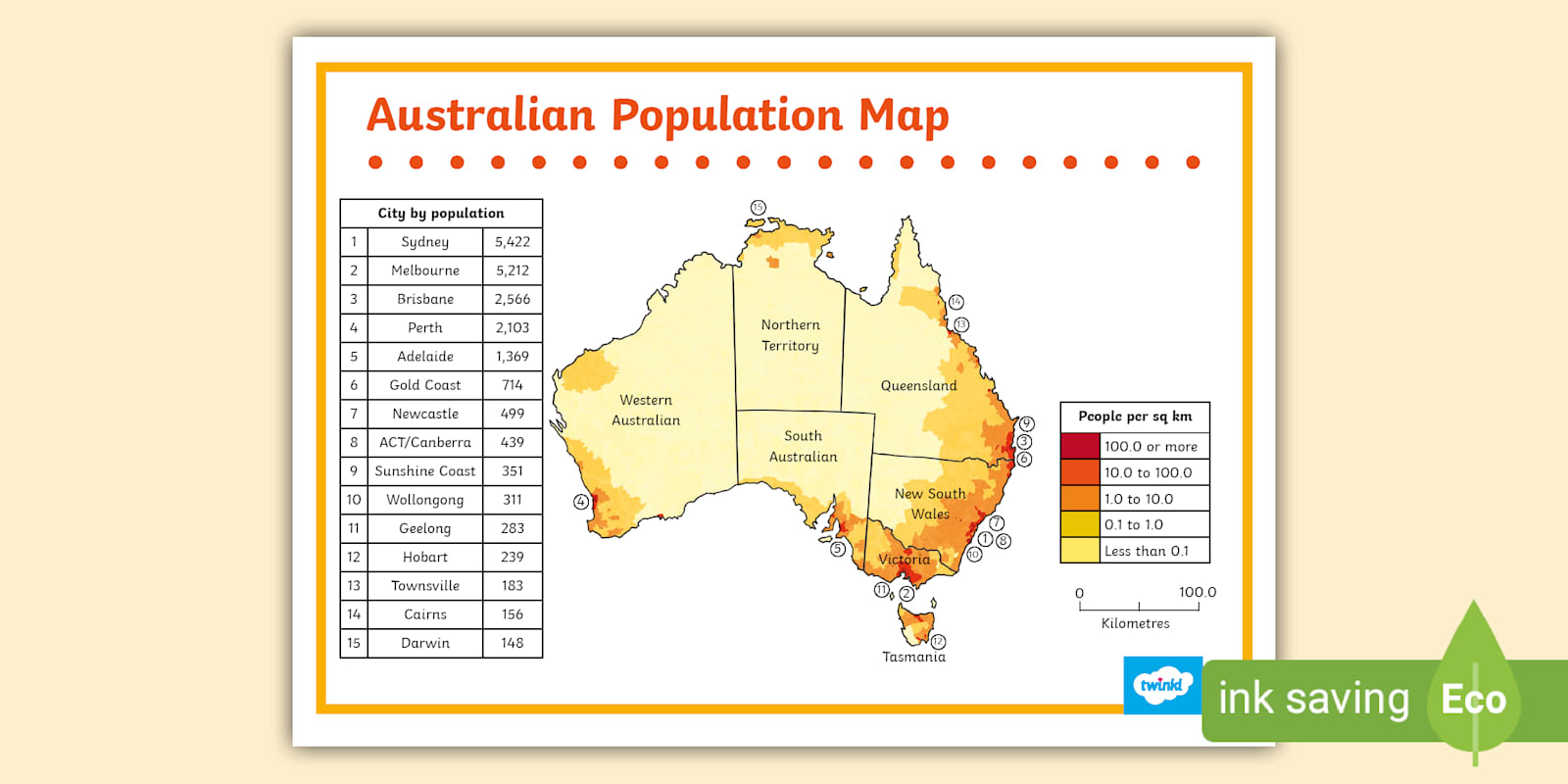 Australian Population Map