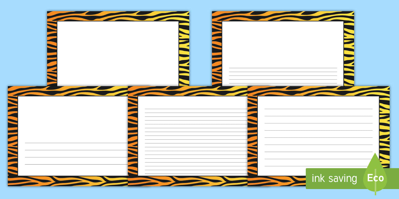 Tiger Pattern Landscape Page Border - safari, safari page borders ...