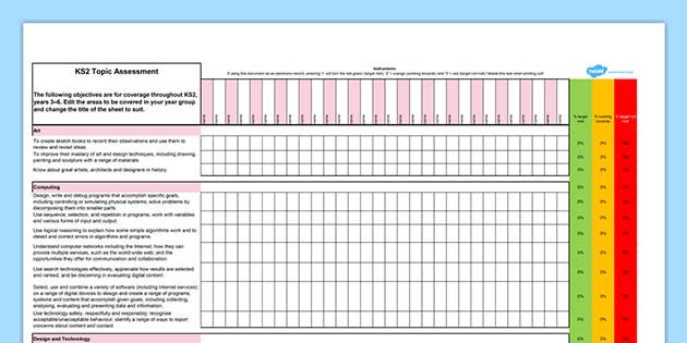 Pupil Progress Tracker Spreadsheet