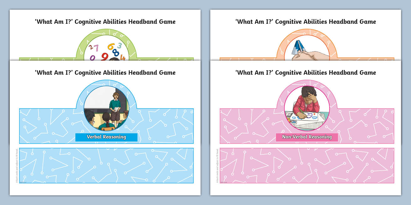 'Who Am I?' Headband Game - Cognitive Abilities (CAT4 Style)