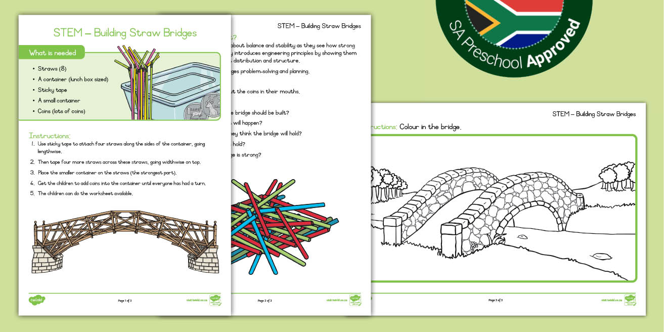 Preschool: STEM - Building a Straw Bridge