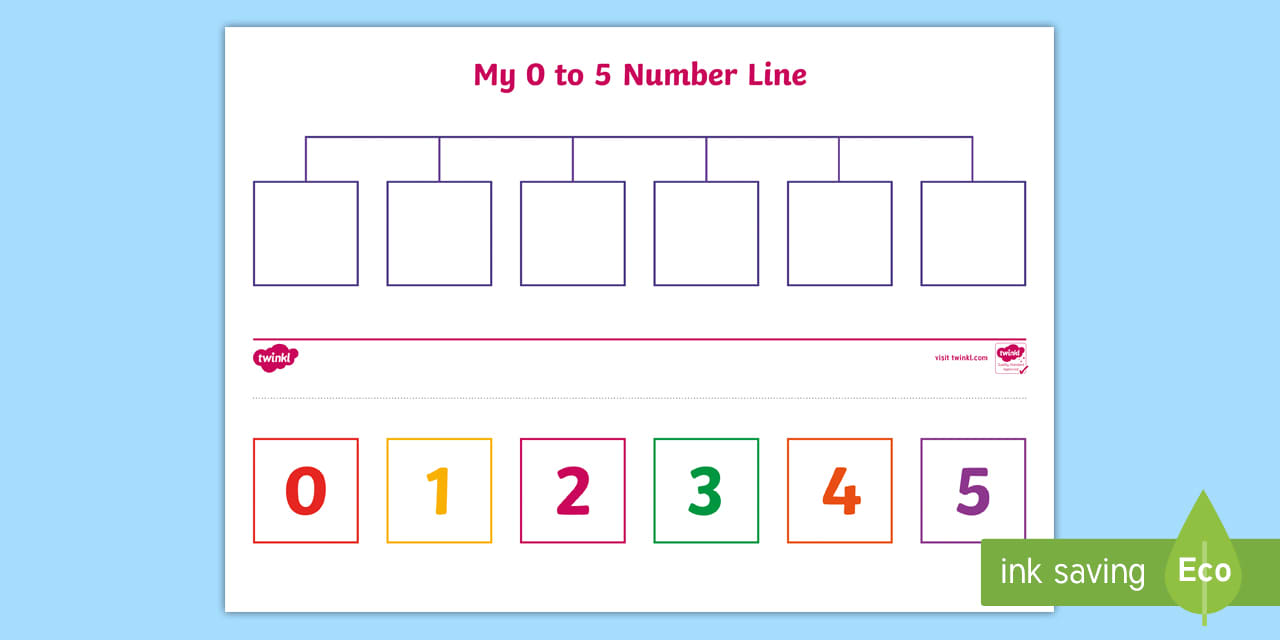 Create a Number Line 0 to 5 Worksheet - EYFS, Early Years, Maths ...