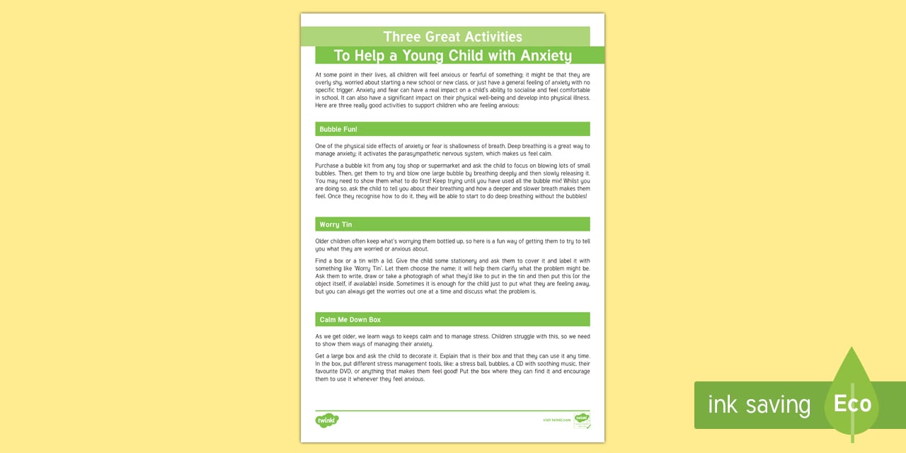 Three Ideas to Help Children with Anxiety in the Classroom