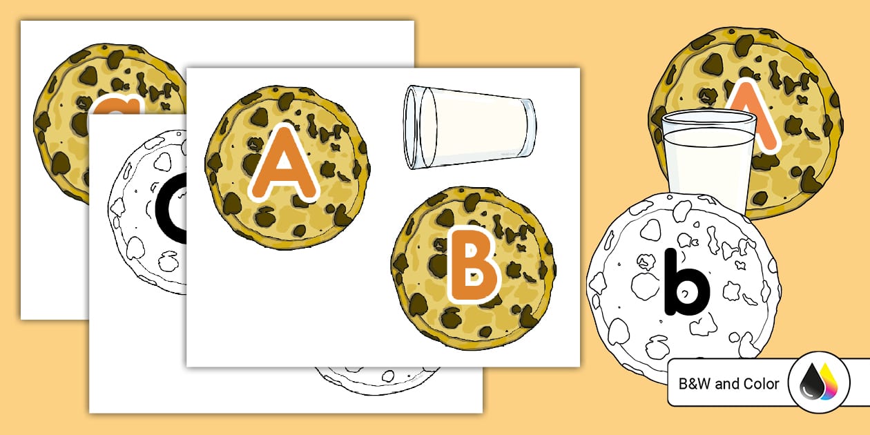 Cookies and Milk Alphabet Uppercase and Lowercase Hide and Seek Game ...