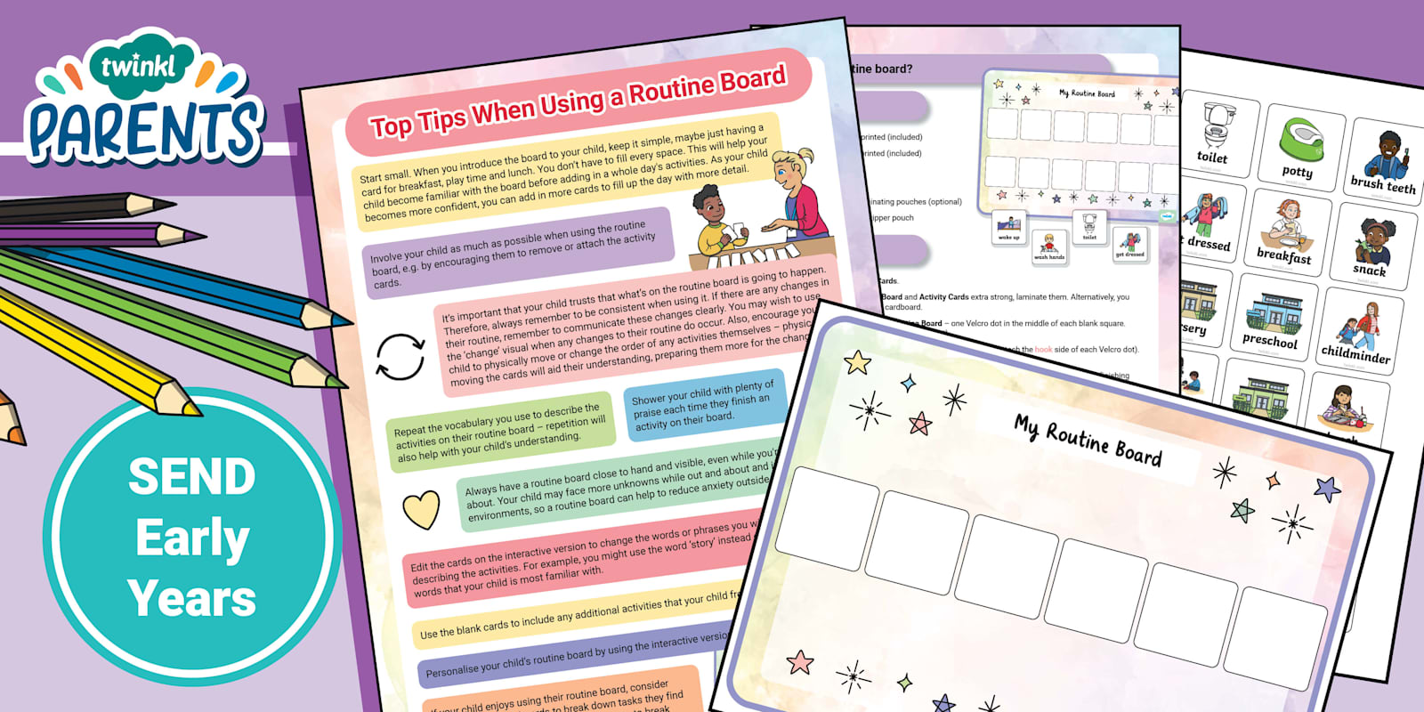 SEND Early Years Activities: Visuals at Home - Routine Board